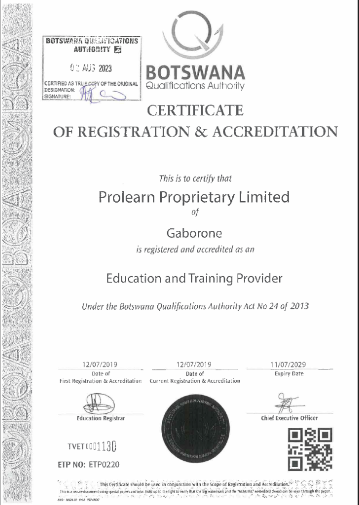 Accreditation - ProLearn Institute